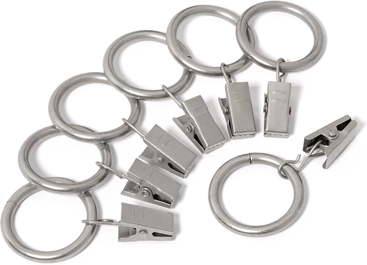 Iron Metal Curtain Clip Rings 1 Inch Interior Diameter, Set of 20 ...