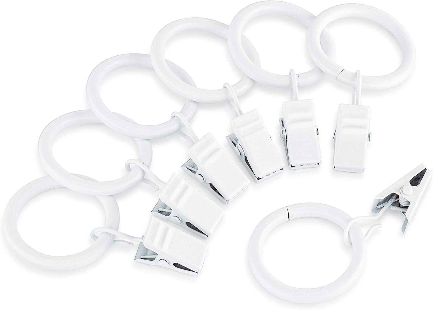 Walmart Iron Metal Drapery Curtain Clip Rings, 1 Inch Interior Diameter ...