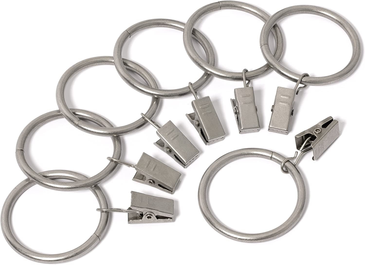 Iron Metal Curtain Clip Rings 2 Inch Interior Diameter Set of 14 ...