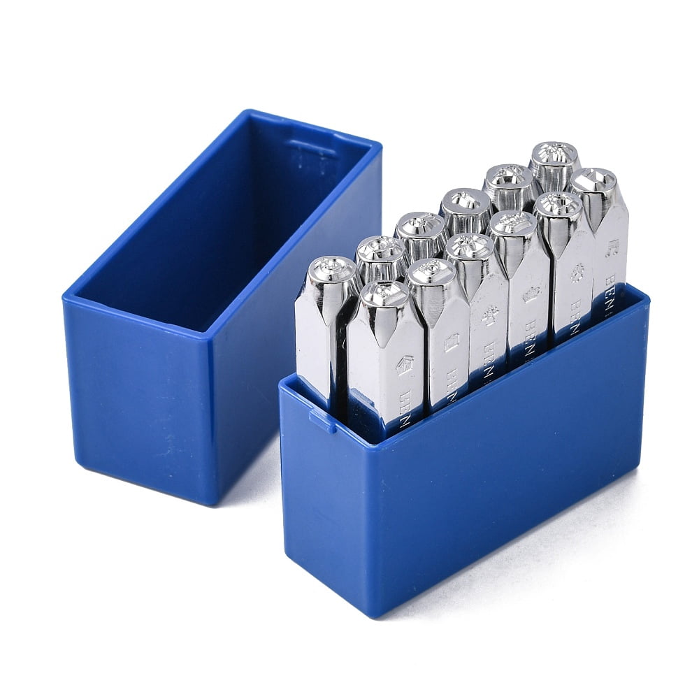 Iron Metal Stamps Mixed Patterns Platinum 65.5x10mm 12pcs/box - Walmart.com