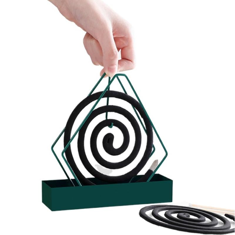 Iron Mosquito Coil Holder Full Metal Triangular Hanging Coil Tray Ash ...