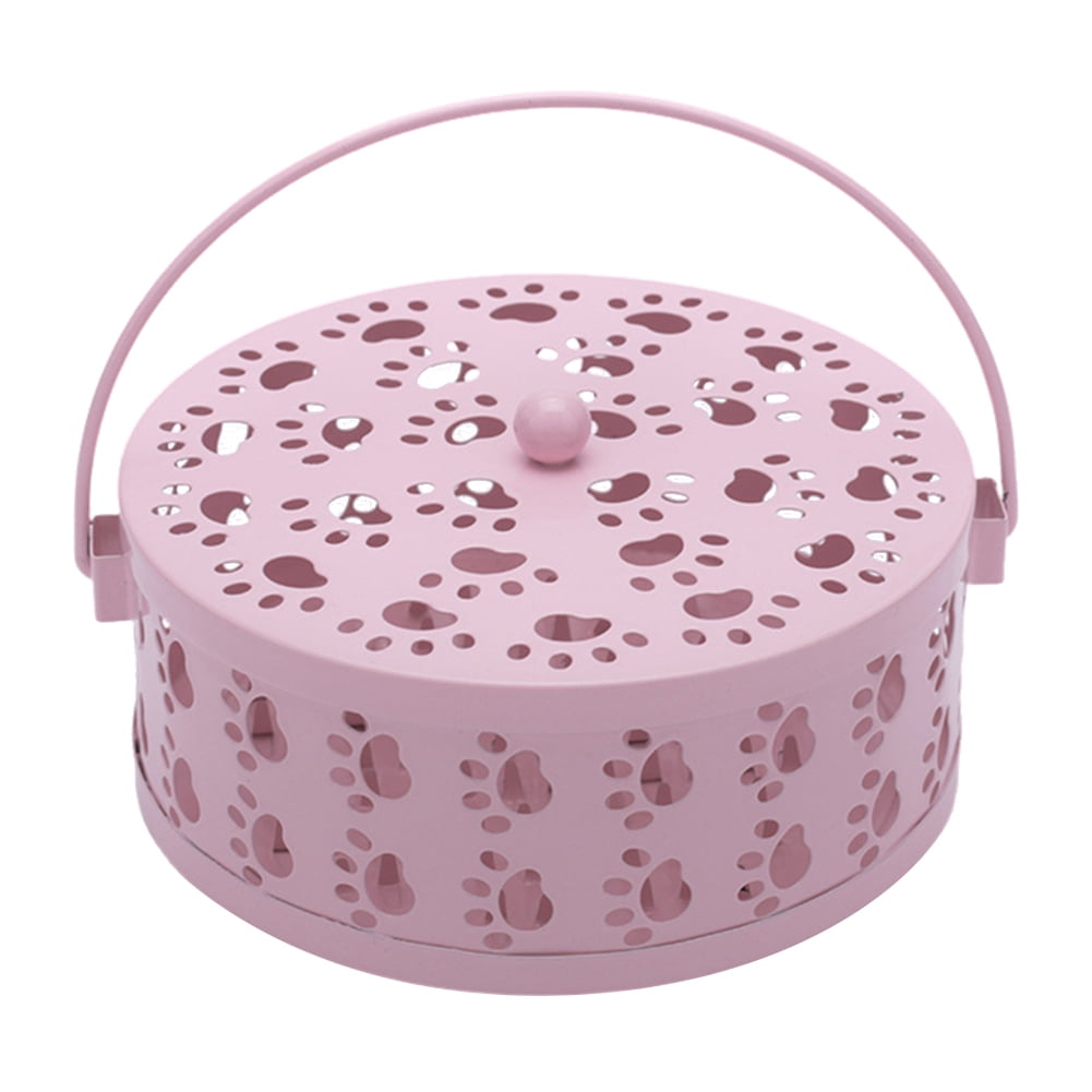 Iron Mosquito Coil Holder with Handle and Lid Retro Portable Iron ...