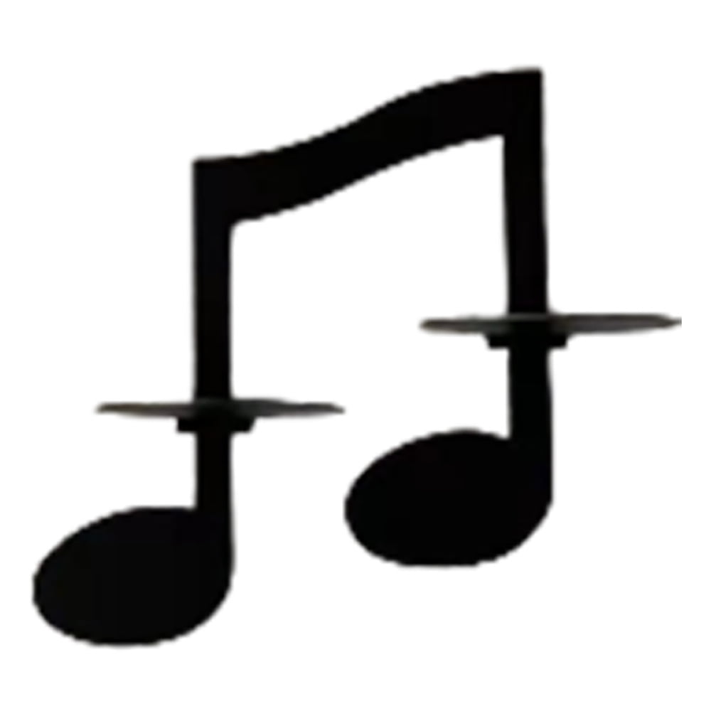 Iron Music Note Candle Holder Black Music Theme Notes Rack for Home ...