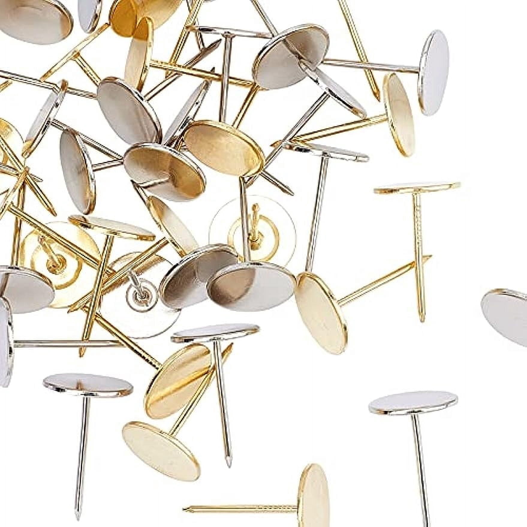 Iron Nails 60 Pieces Iron Flat Round Head Nails Mixed Color Interior ...