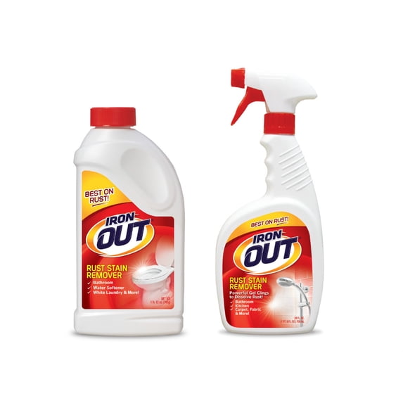 Iron OUT Rust Stain Remover Powder, 1 lb 12 oz, and Rust Stain Remover ...