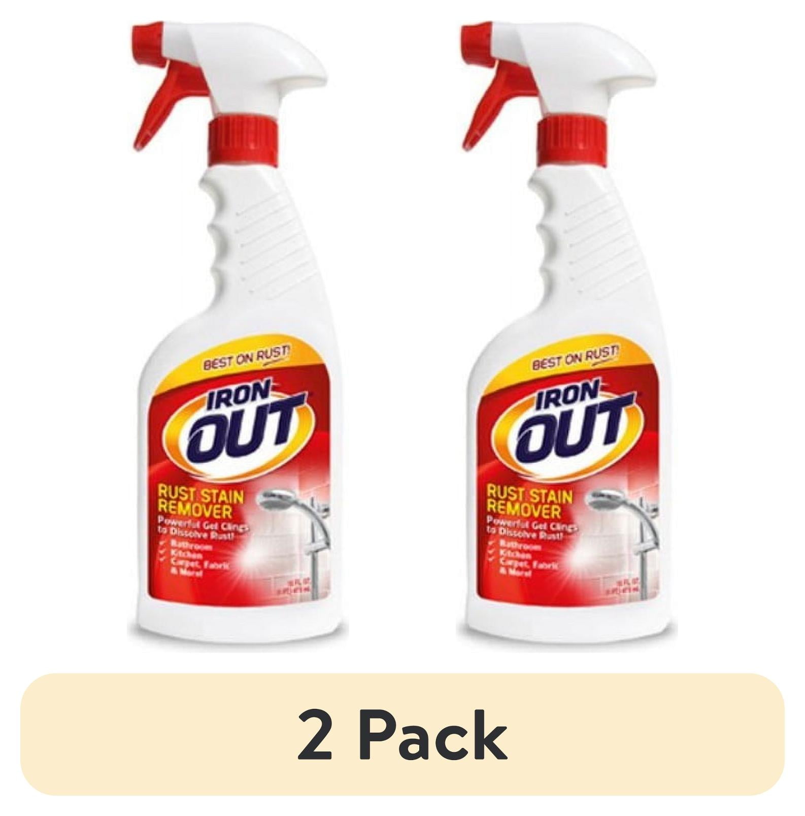 (2 pack) Iron OUT Rust Stain Remover Spray Gel, 16 Fl. Oz. Bottle ...