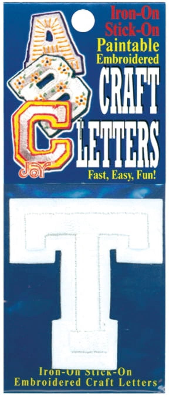 Embroidered Letters & Numbers 2 Inch-Letter T - Walmart.com