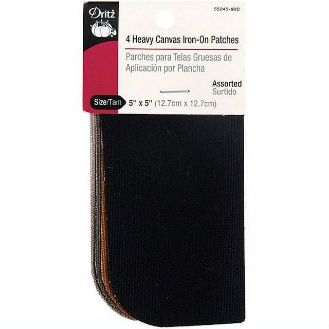 Iron On Heavy Canvas Patches: Assorted Shapes, 4 Pieces - Walmart.com