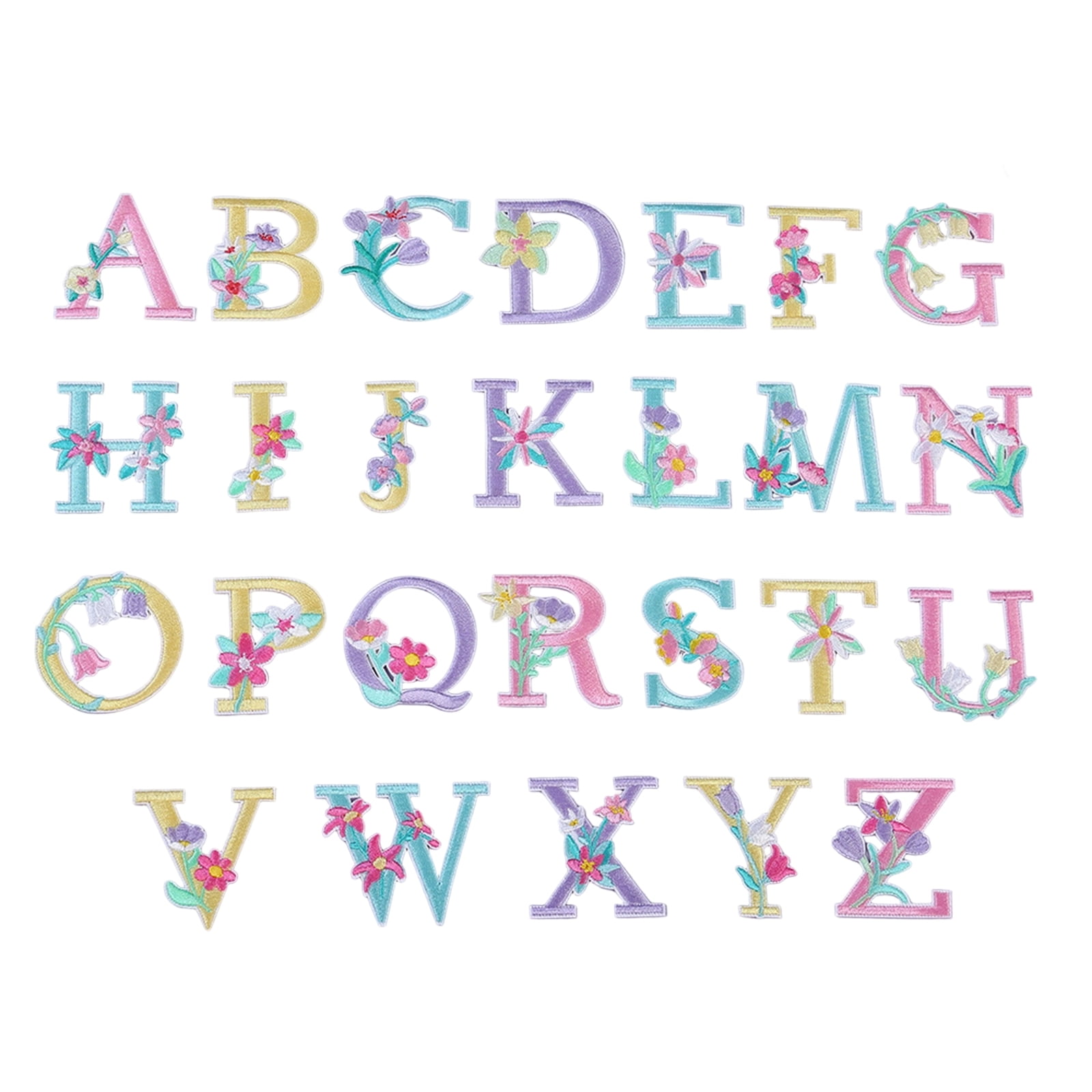 Iron On Letter Patches Embroidery Cotton Fabric for Easy Garment ...