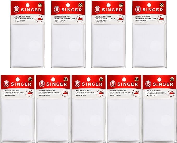 Iron-On Mending Fabric, 7-Inch x 16-Inch Patch for Mending Clothes ...