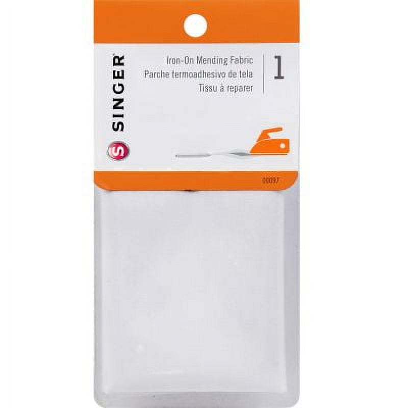 Iron-On Mending Fabric 7"X16"-White - Walmart.com