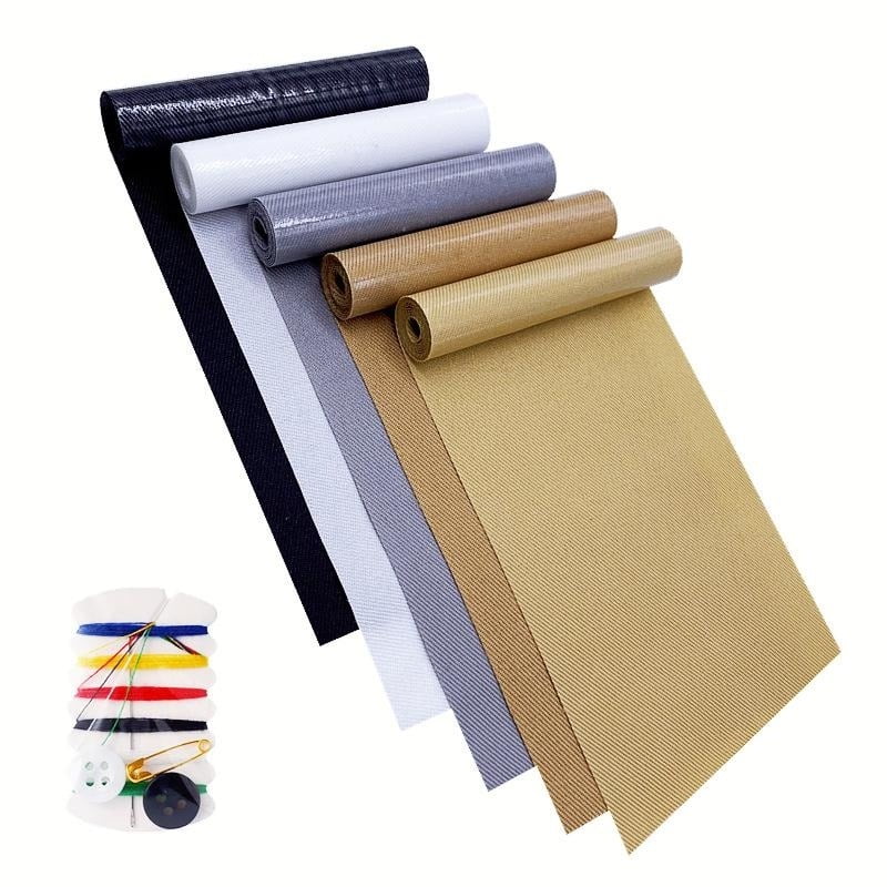 Iron-On Patch Set – 5 Rolls of 3” x 20” Patches for Jean Repair ...