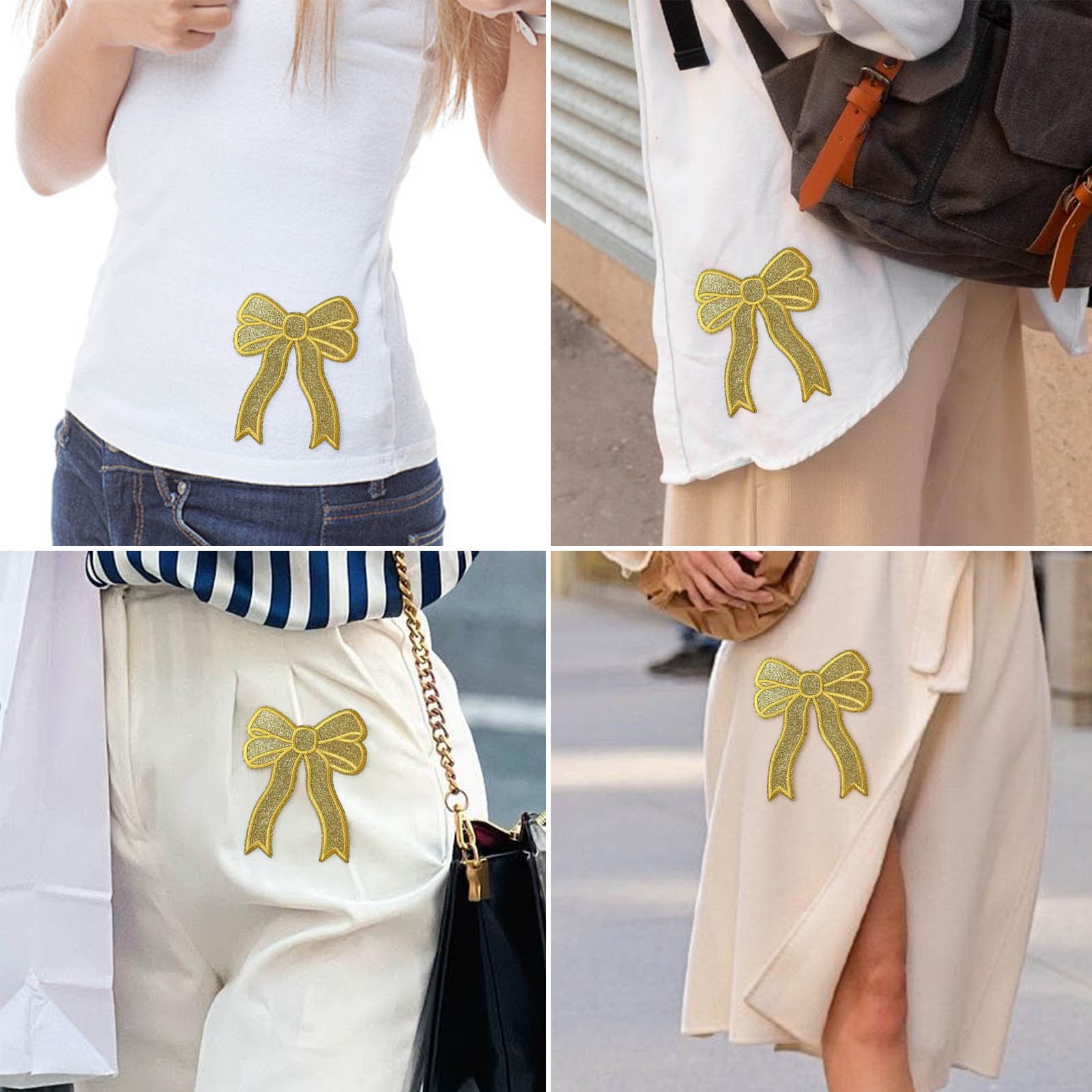 Iron On Patches Glitter,Sweatshirt Side Bow Patches Iron On Embroidered ...