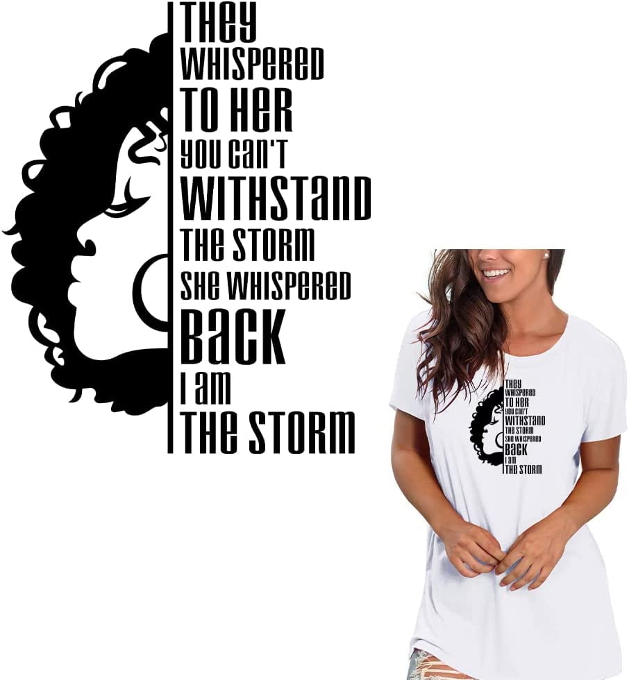 Iron On Transfer Patches for T-Shirt Jeans Jacket Design Washable Black ...