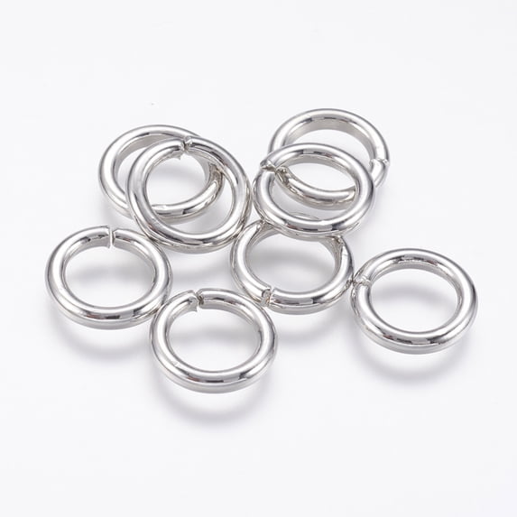 Iron Open Jump Rings Round Platinum 12 Gauge 12x2mm Inner Diameter: 8mm ...