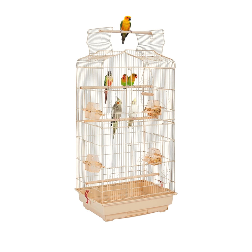 Iron Open Top Birdcage, Parakeet Cage Medium Small Parrot Cage for ...