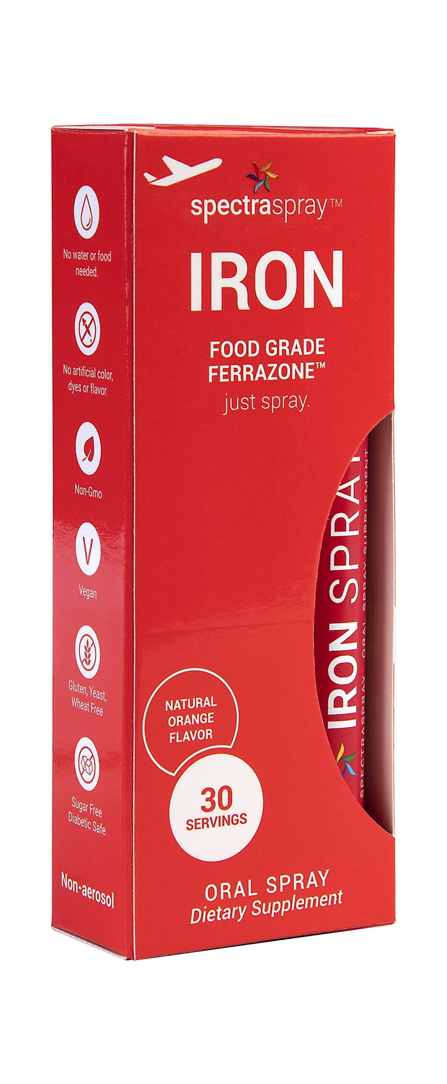 SpectraSpray Vegan Iron Oral Spray Supplement, Superior Absorption, No ...