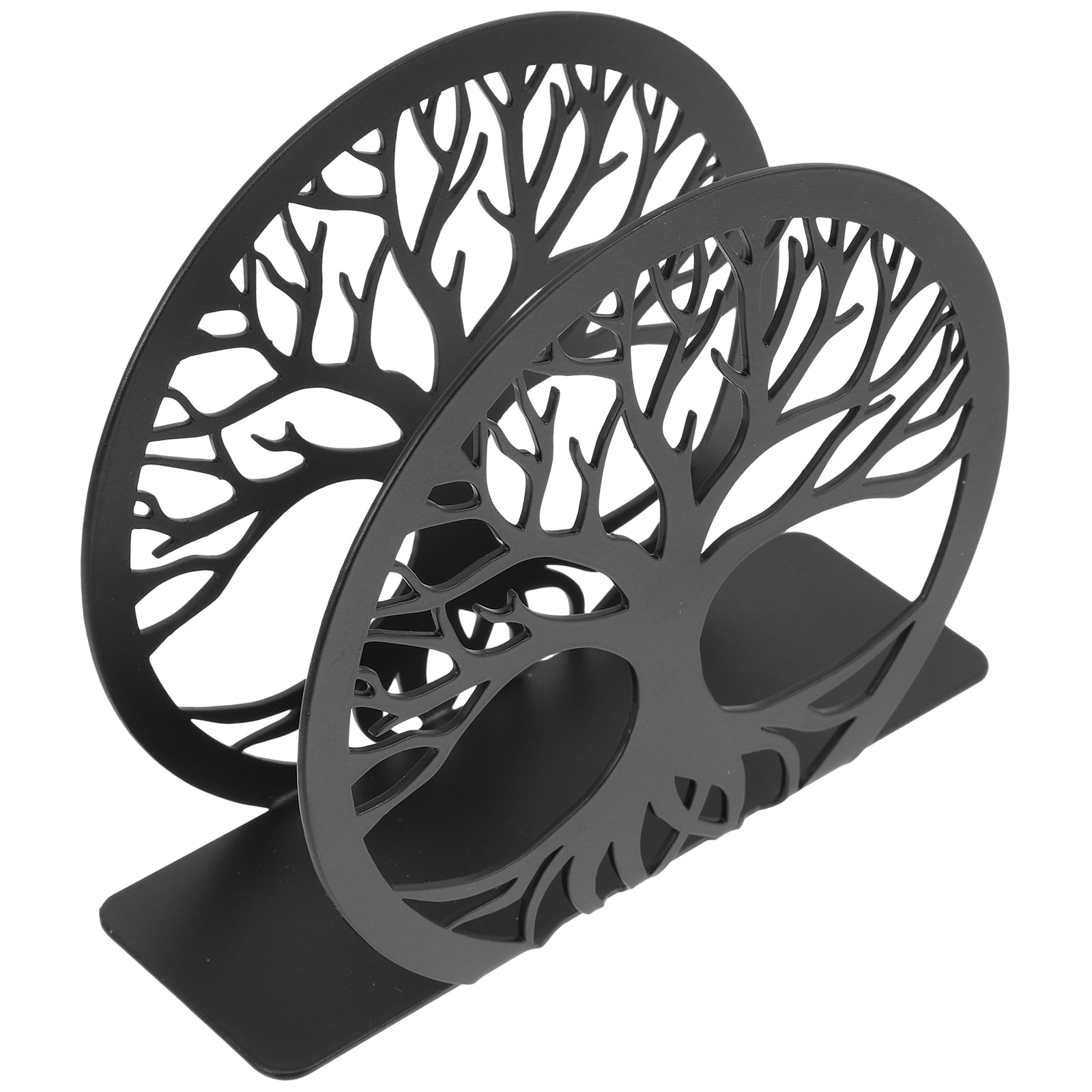 Iron Paper Towel Holder Napkin Holders Forks Silverware Black - Walmart.com