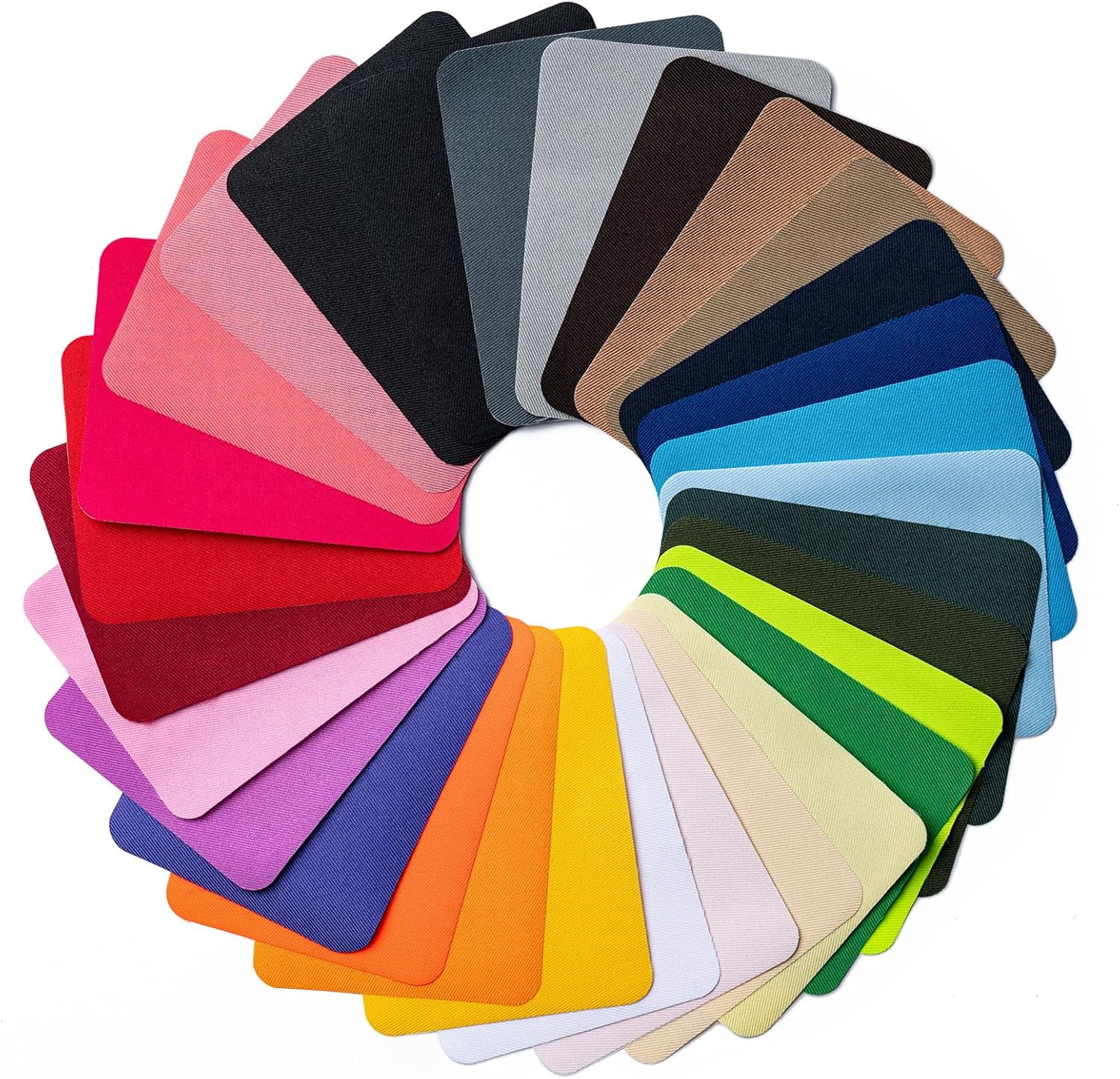 Iron Patches, 30 Piece 3.7 X 4.9 Inch Multi-Colored Fabric Repair Kit ...