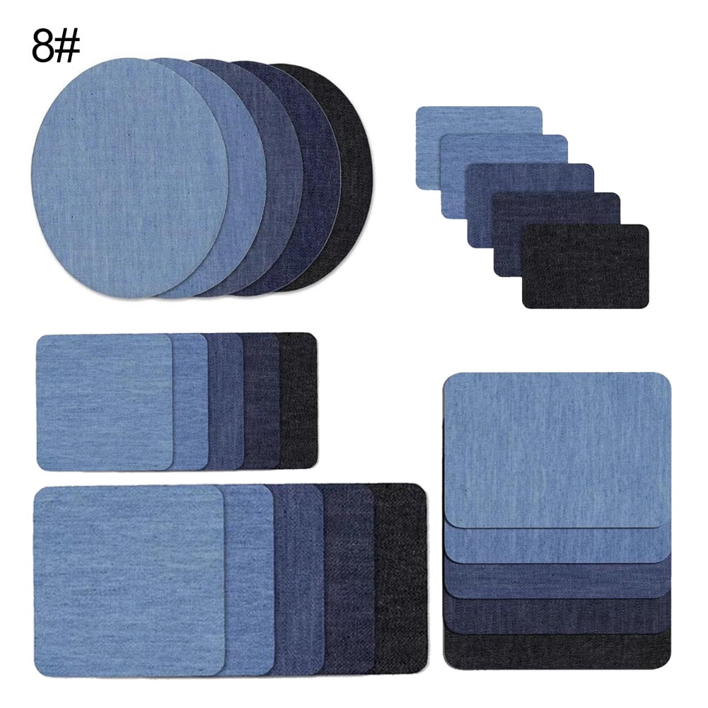 Iron on Patches for Clothing Repair , Denim Patches for Jeans Kit Iron ...