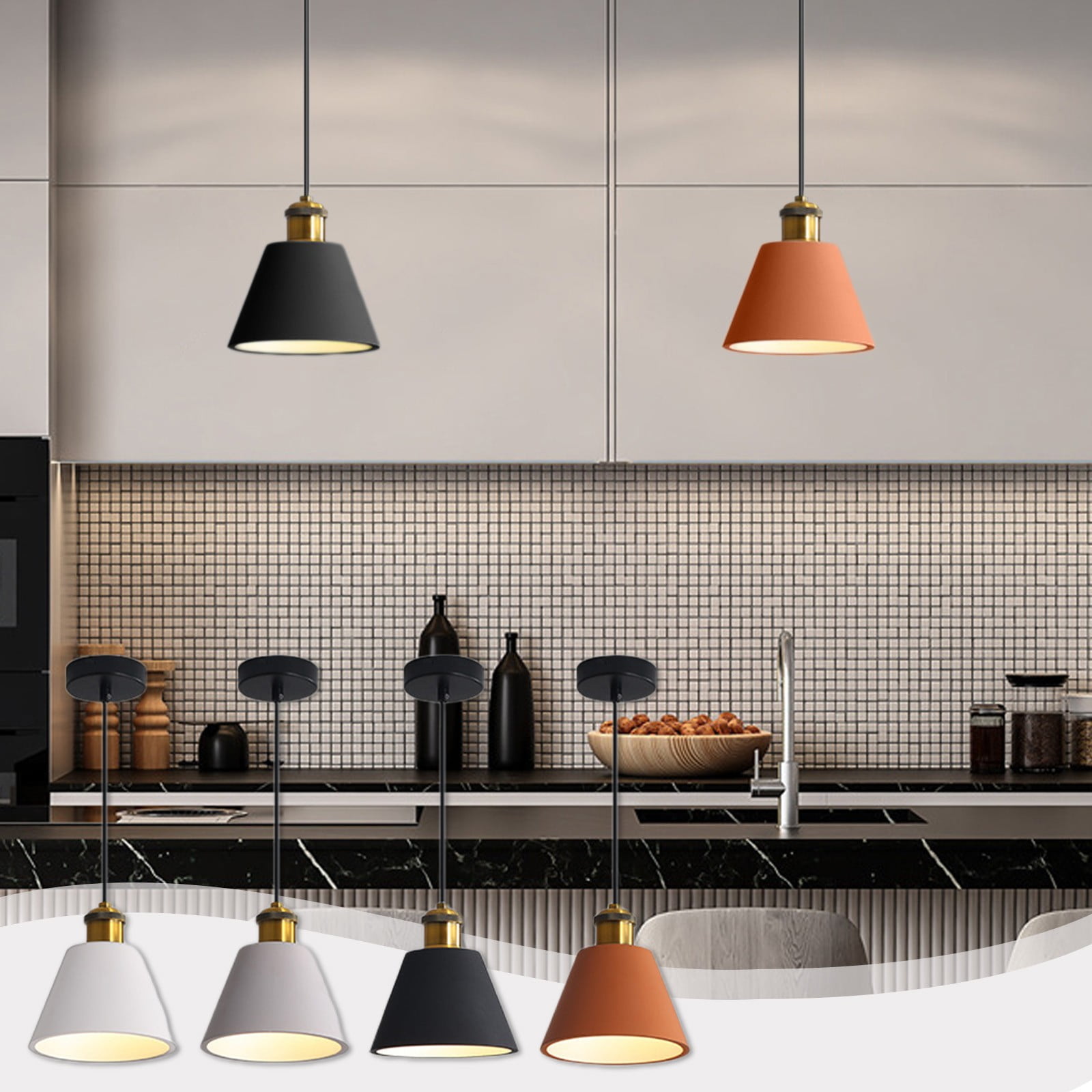 Iron Pendant Light Hanging Fixture | Modern Minimalist Design | Sturdy ...