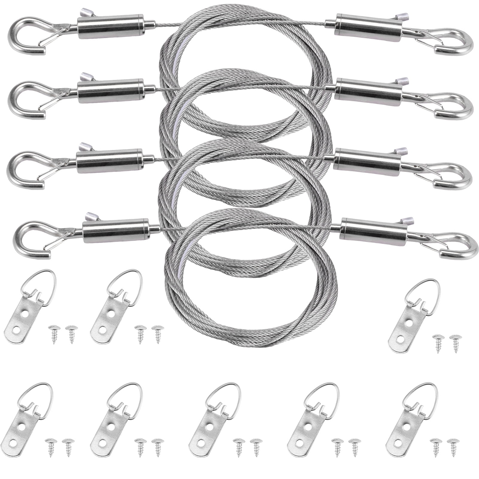 Iron Picture Hanging Wire Kit Heavy Duty Wire Rope Adjustable Length ...