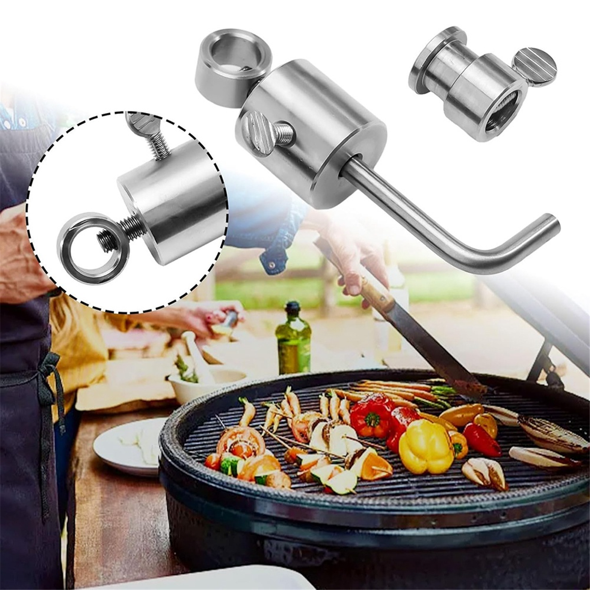 Iron Plating Grill Rotisserie Spit Balance Accessories Kit, Grill ...