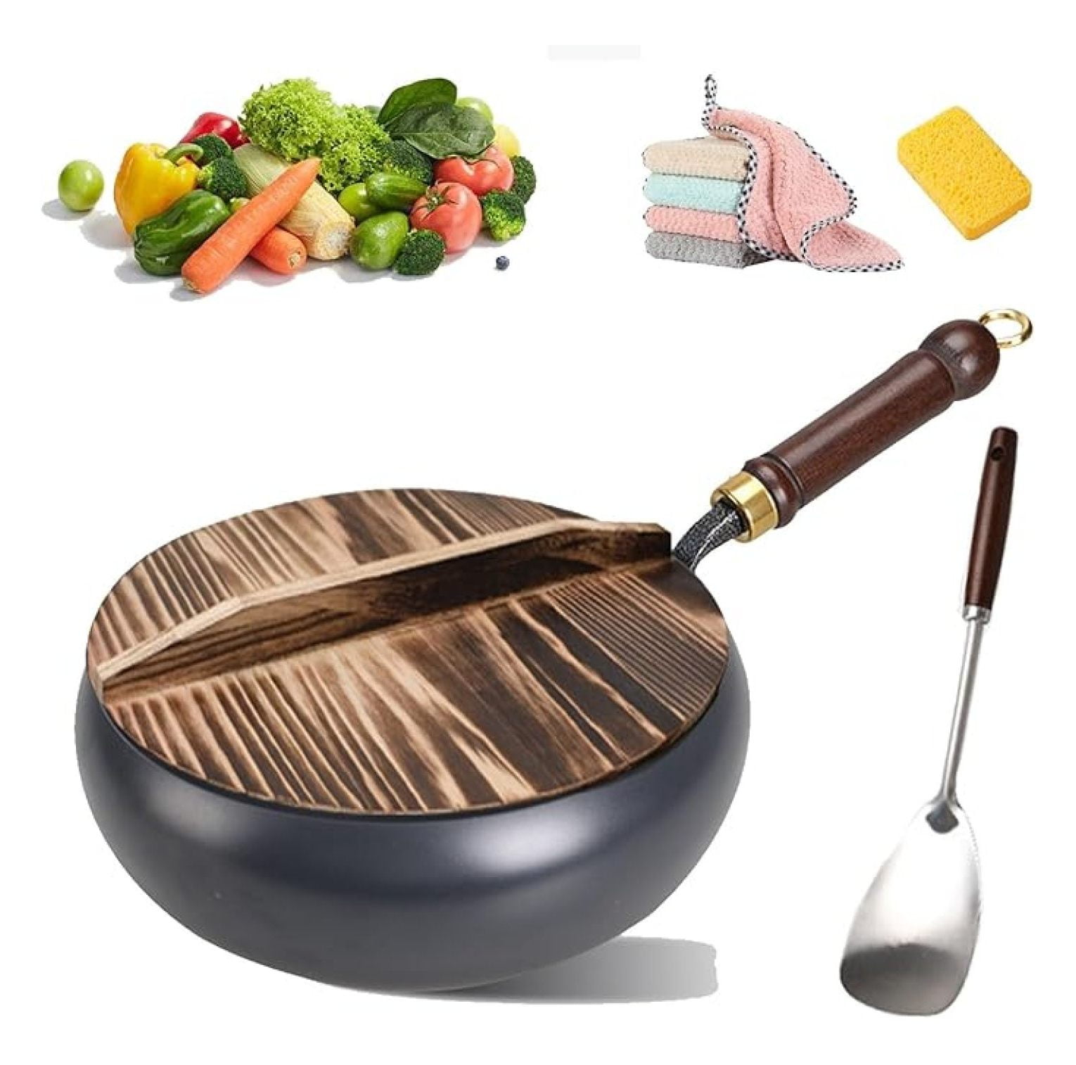 Iron Pot, Uncoated Thick Iron Pot, Handmade Hammered Large Belly Pots ...