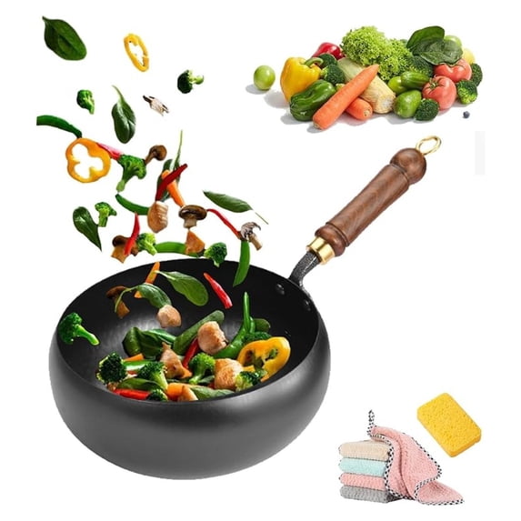 Iron Pot, Uncoated Thick Iron Pot, Handmade Hammered Large Belly Pots ...