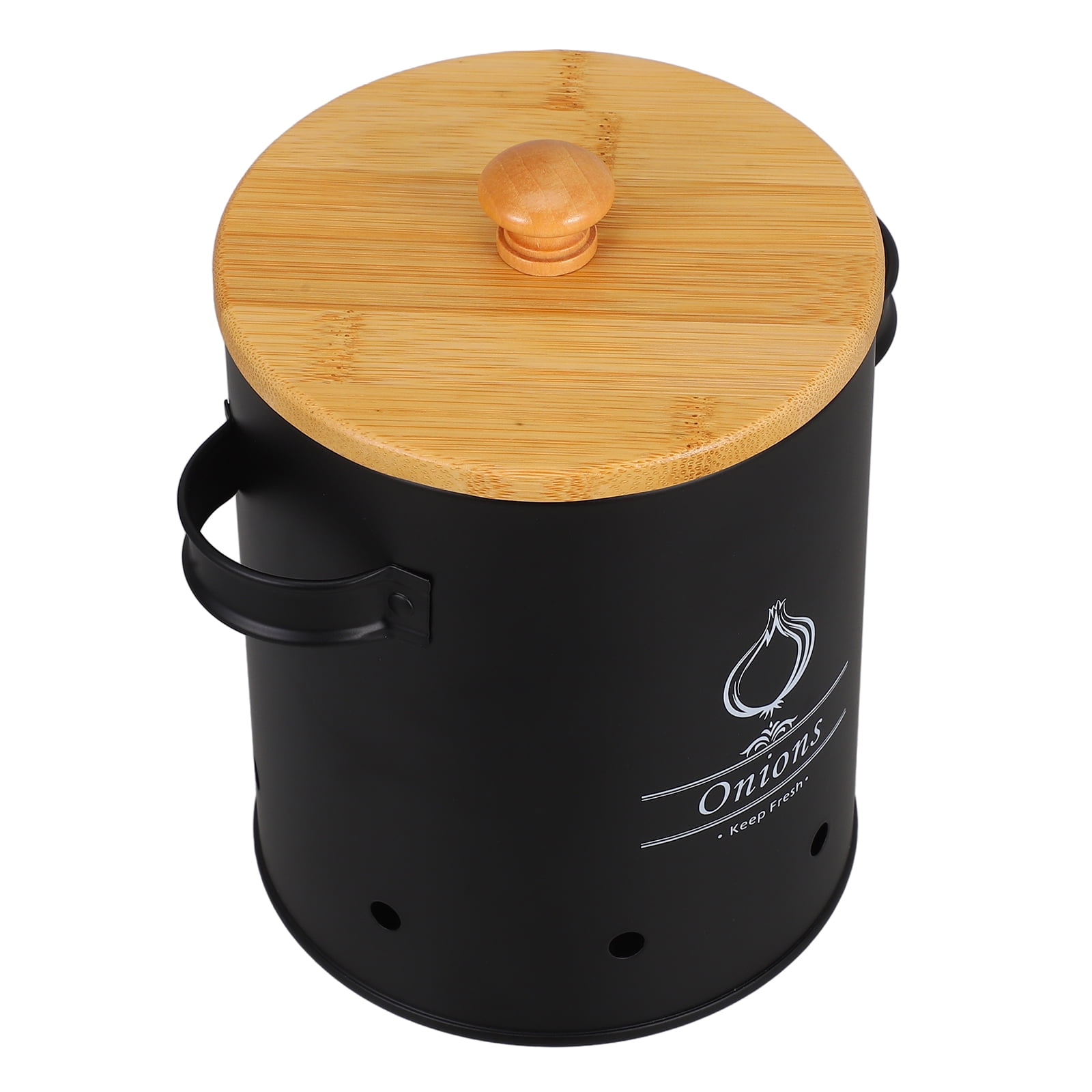 Iron Potato And Onion Storage Bins With Lids For Kitchen Countertop ...