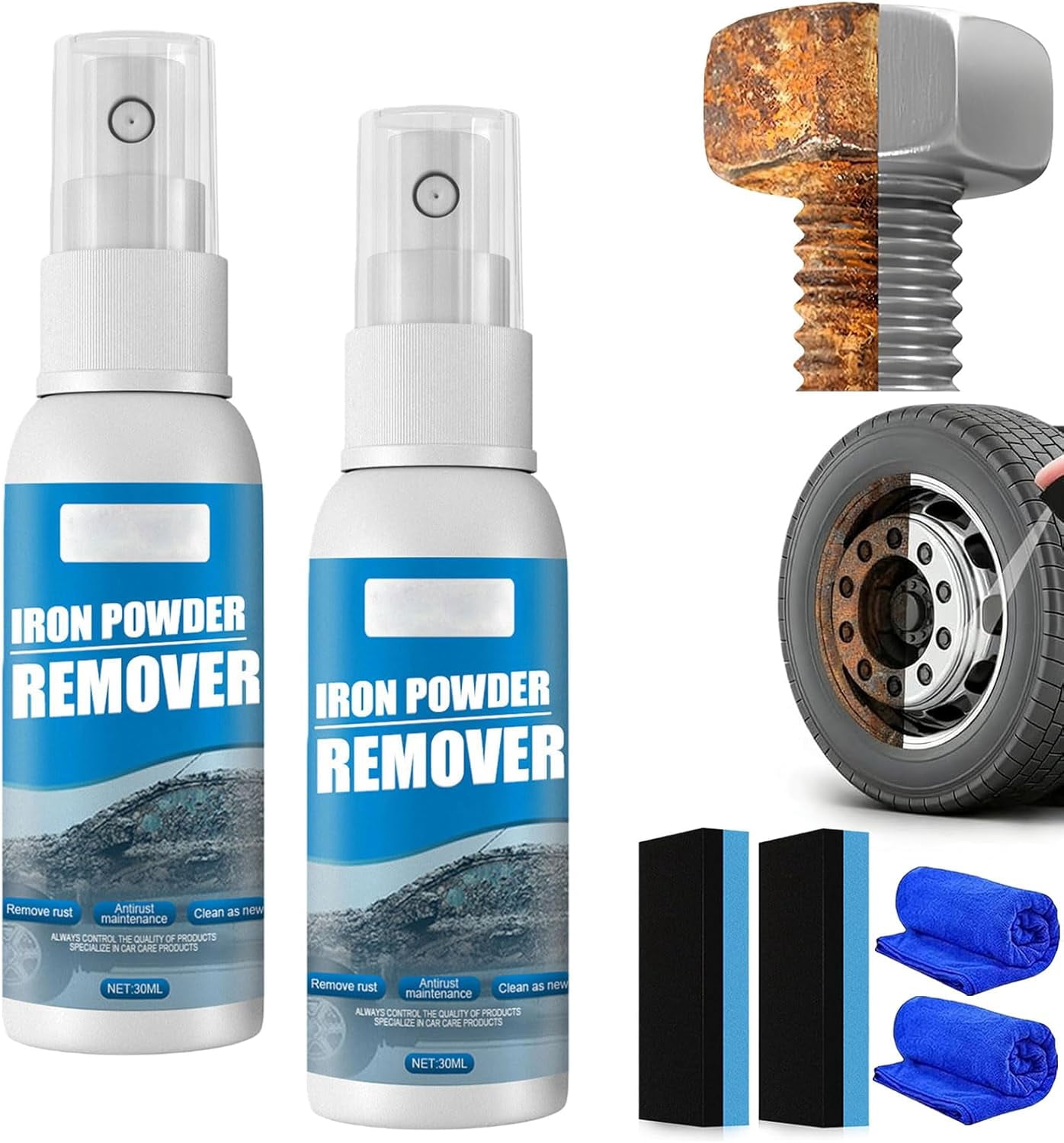 Iron Powder Remover Spray – Quick-Acting Rust Removal Spray for Metal ...