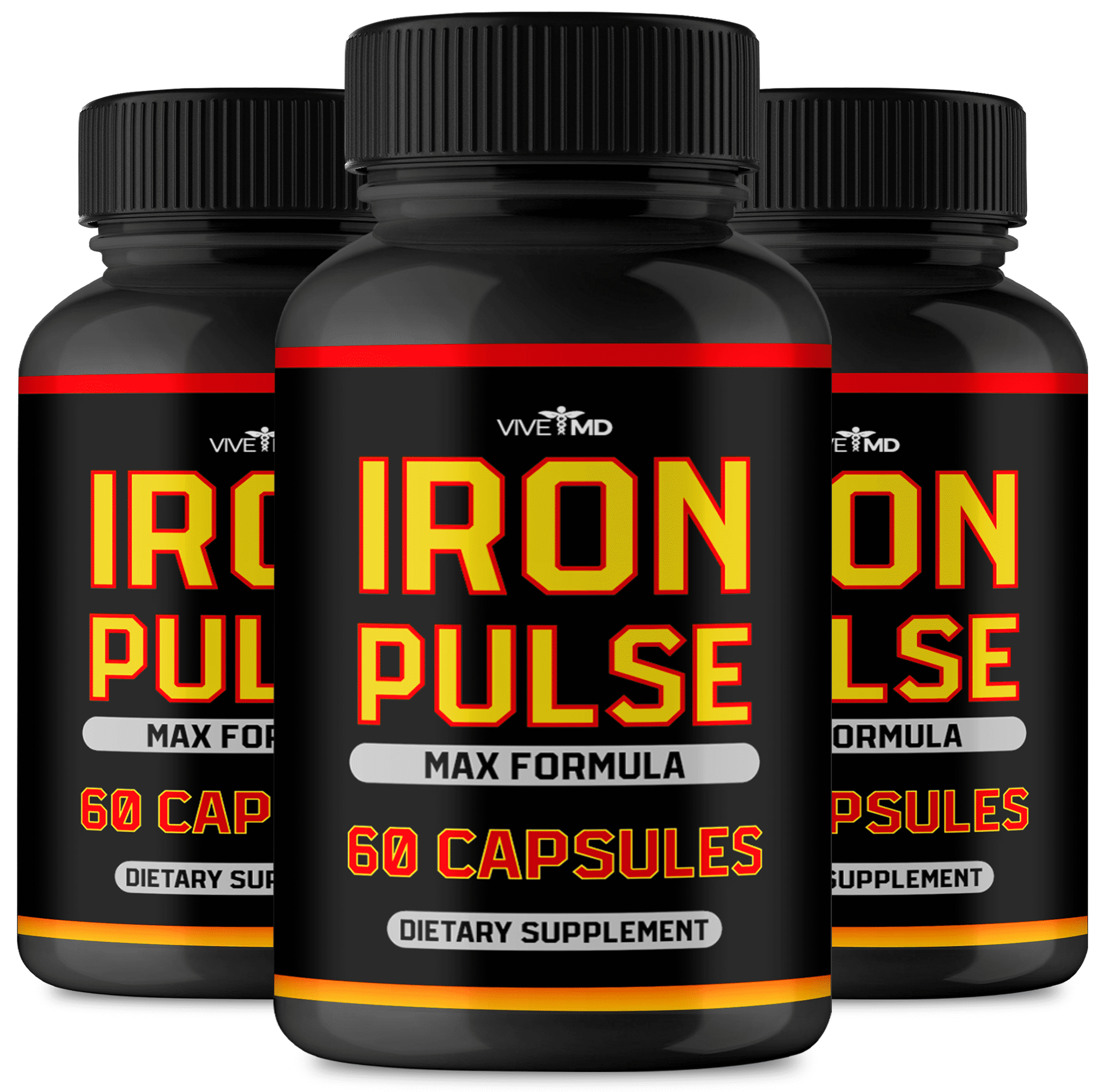 Iron Pulse Capsules IronPulse All Natural Pills (3 Pack) - Walmart.com