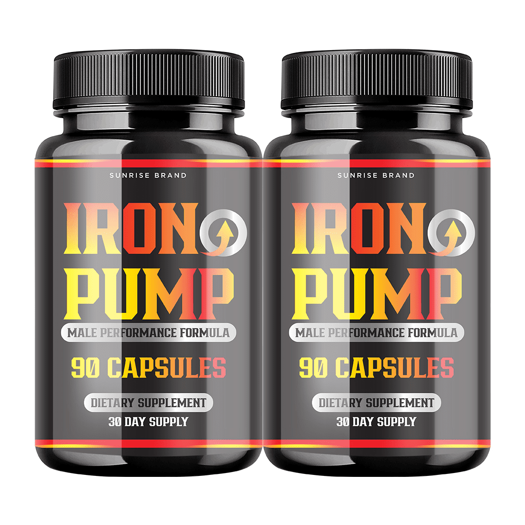 Iron Pump Male Capsules - Promote Blood Flow Muscle Function - 2 Pack ...