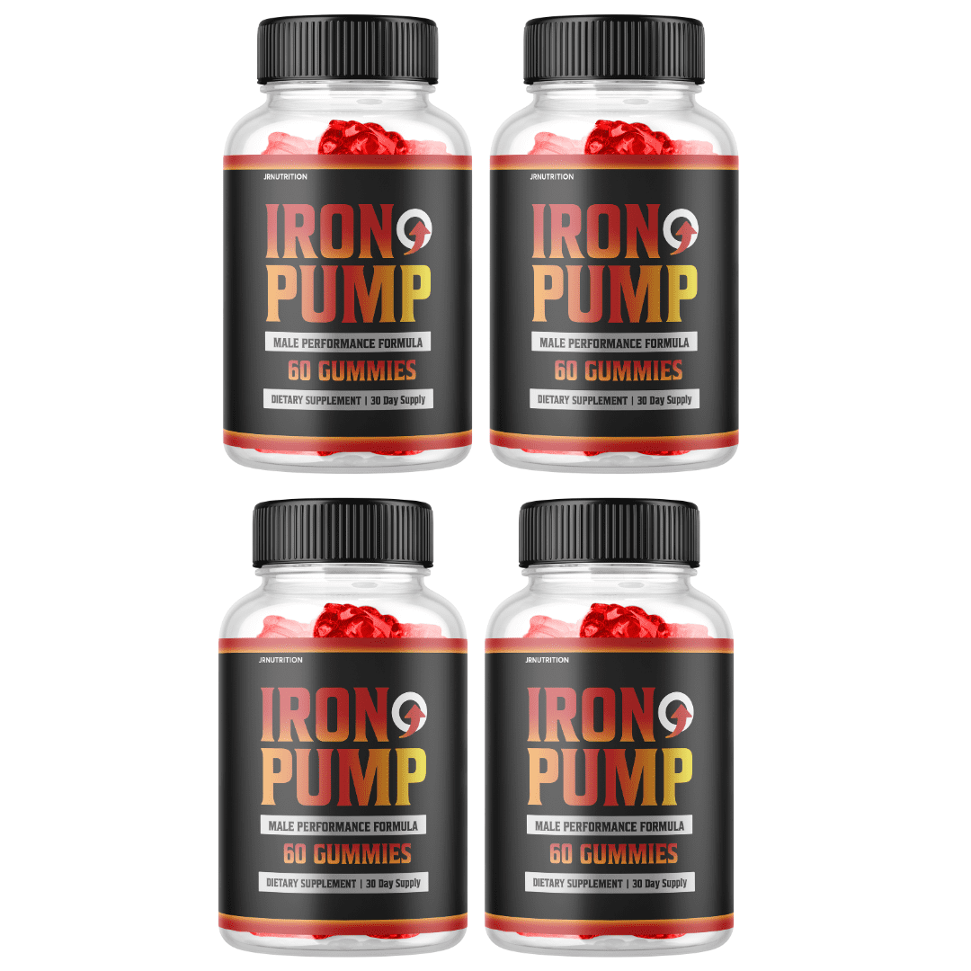 Iron Pump Male Gummies - Blood Flow Muscle Function - 4 Bottles ...