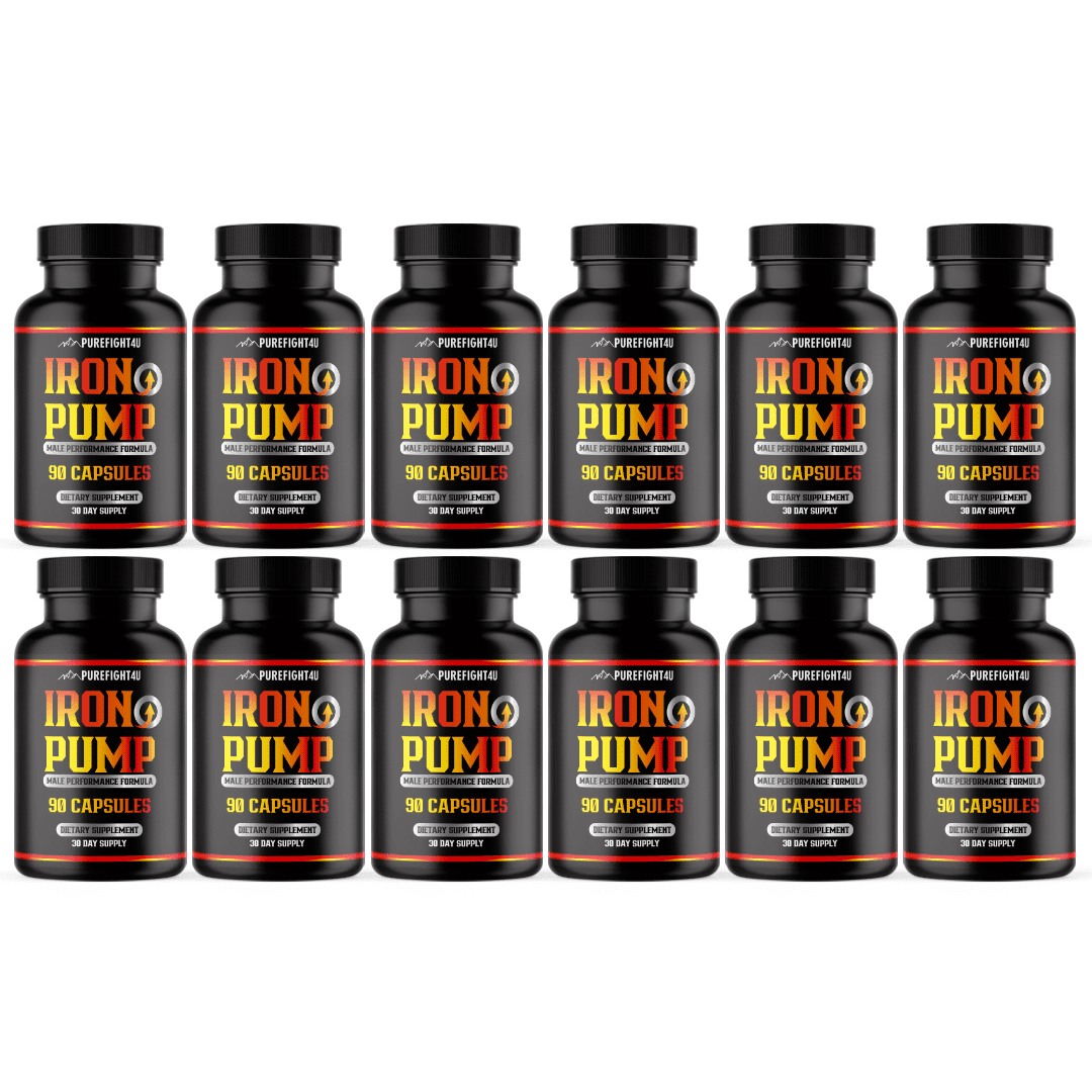 Iron Pump Male Performance Formula for Energy & Strength 90 Capsules 12 ...
