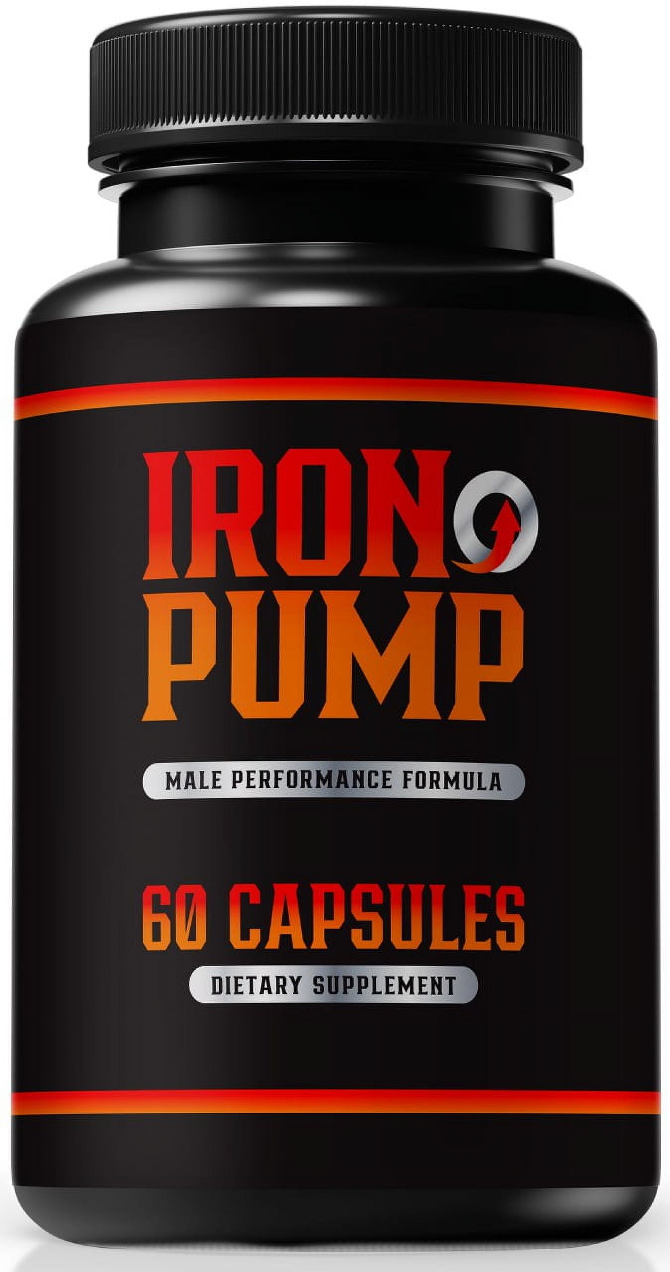 Iron Pump Pills for Men, Iron Pump Up Male Dietary Supplement, Complete ...
