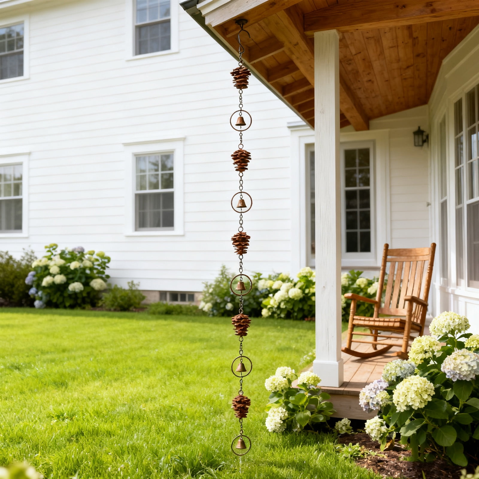 Iron Rain Chain for Downspout, Decorative Garden Rain Chains with ...