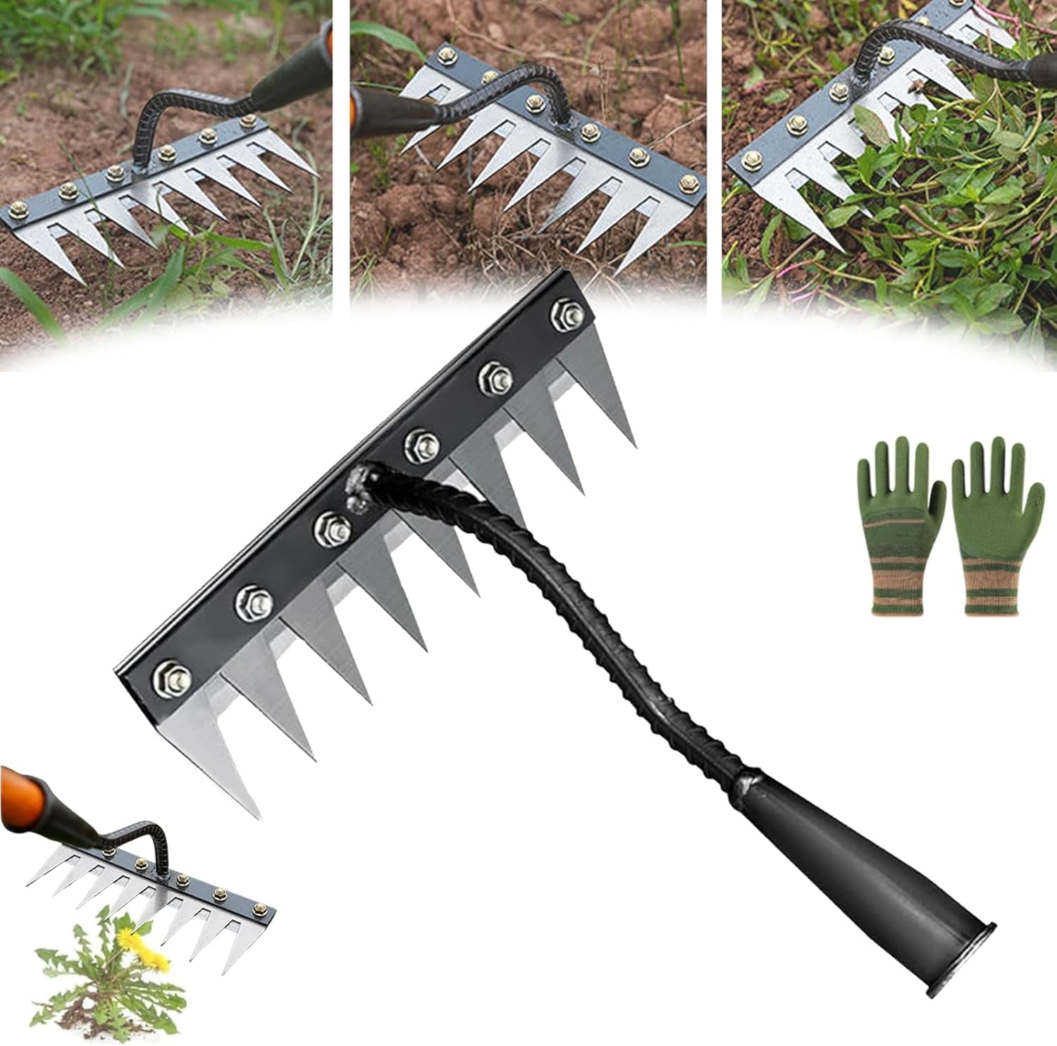Iron Rake 2.0 - Gardinea Iron Rake for Gardening and Weeding, Ironrake ...
