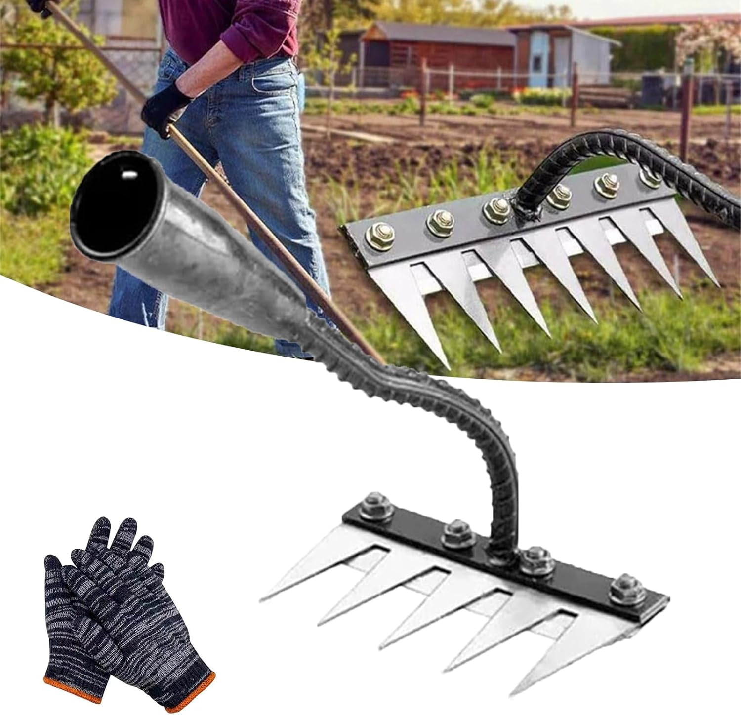 Iron Rake 2.0 - Iron Rake for Gardening and Weeding, Ironrake The Heavy-Duty Iron Weeding Rakes ...