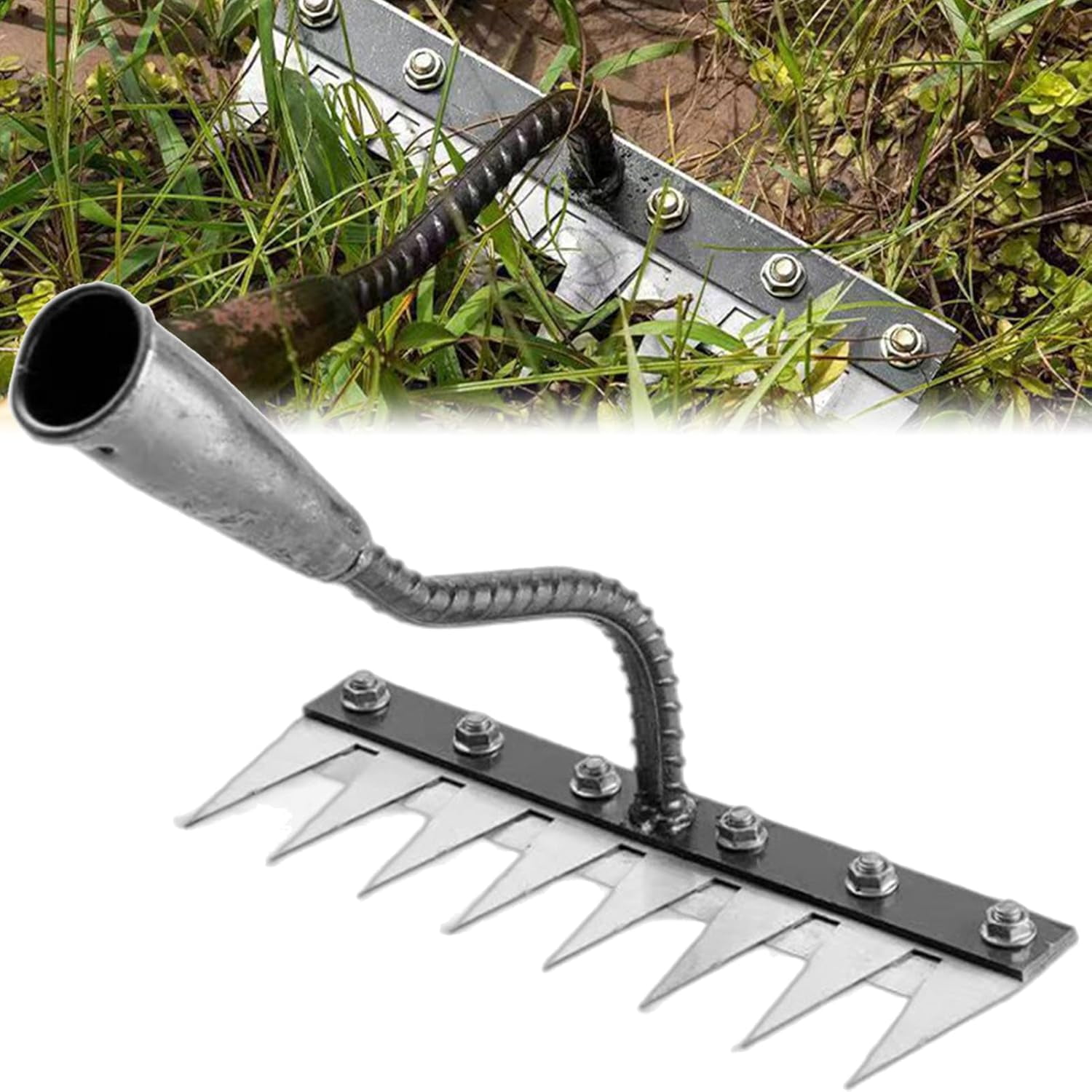 Iron Rake 2.0 - Upgraded Iron Weeding Rake for Gardening and Weeding ...