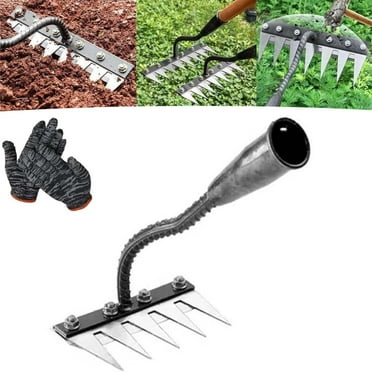 Gardenia Iron Weeding Rake, Iron Rake 2.0, 5/6/7/8 Teeth Carbon Steel ...