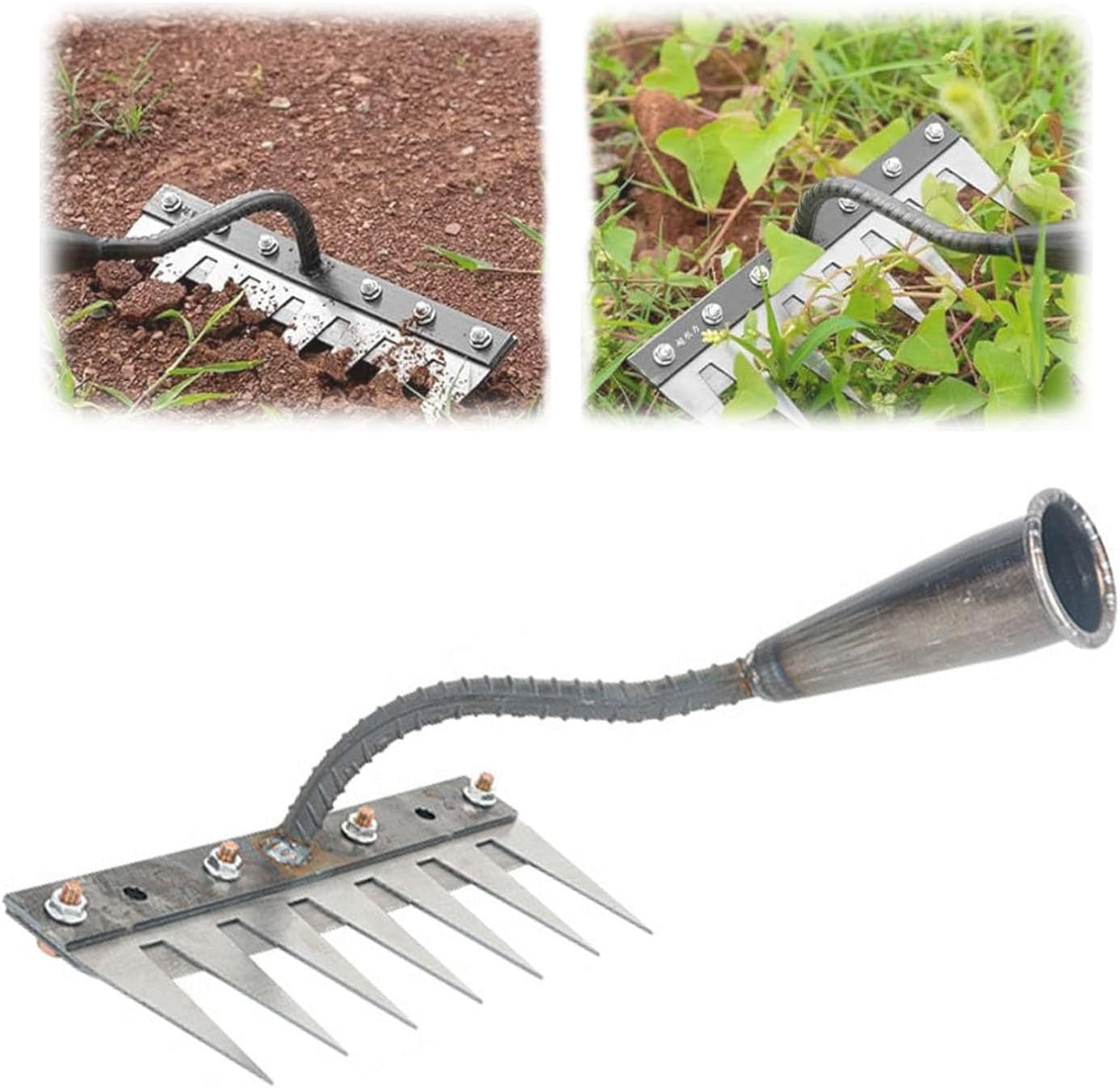 Iron Rake for Gardening and Weeding, Ironrake The Heavy-Duty Iron ...
