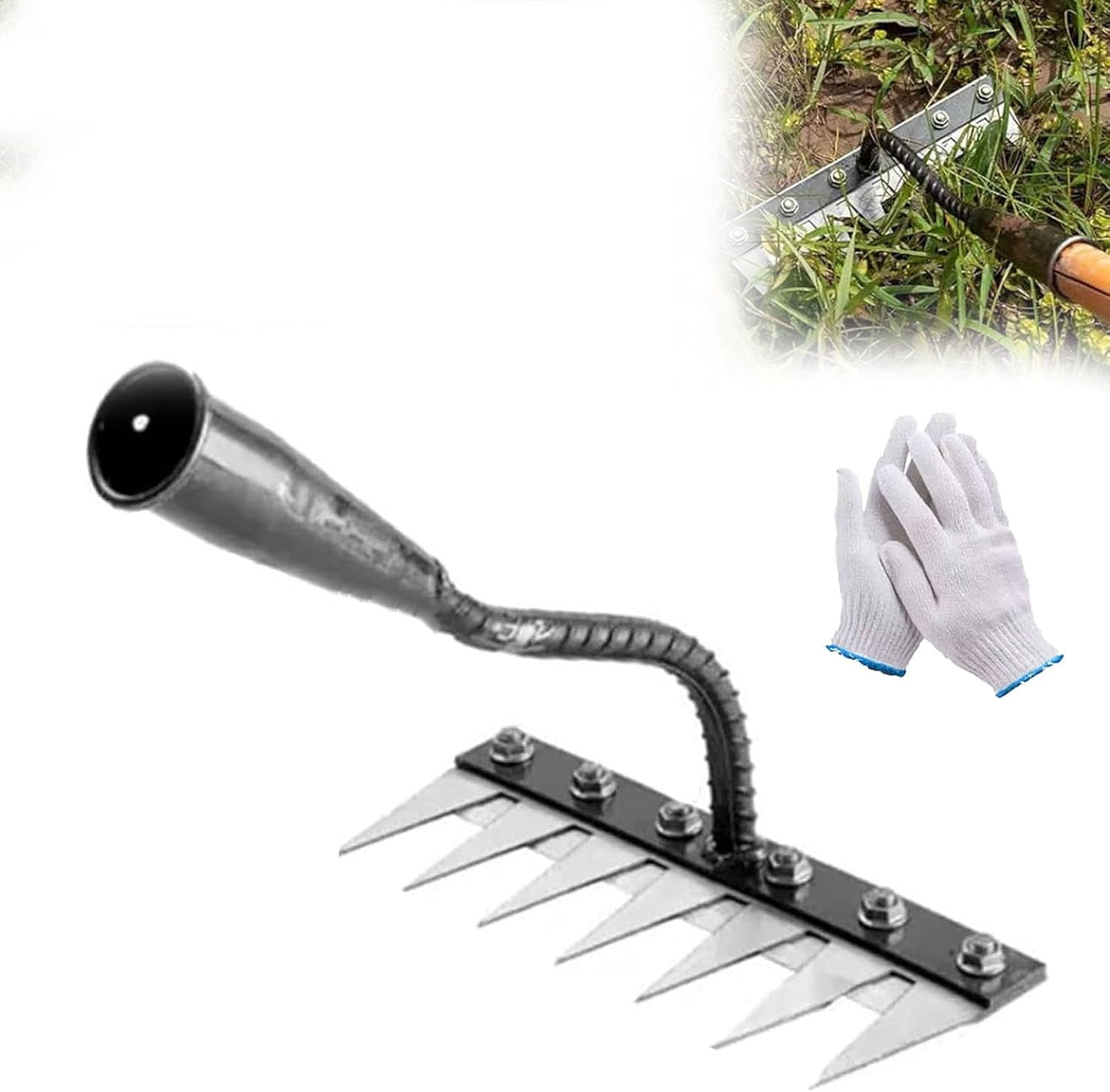 Iron Rake for Gardening and Weeding, Ironrake The Heavy-Duty Iron ...