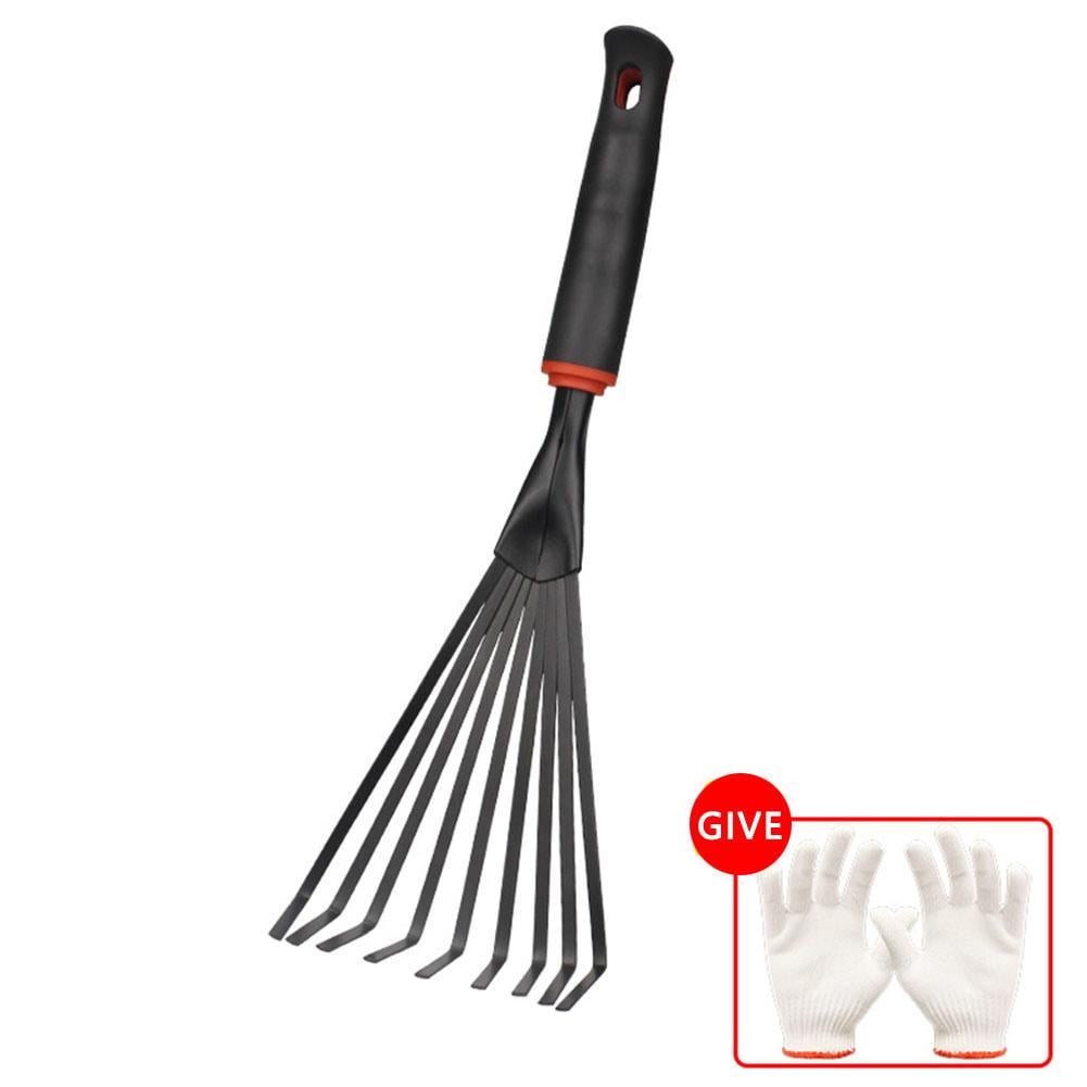Iron Rake for Gardening and Weeding Ergonomic Handle Gardening Seeding ...