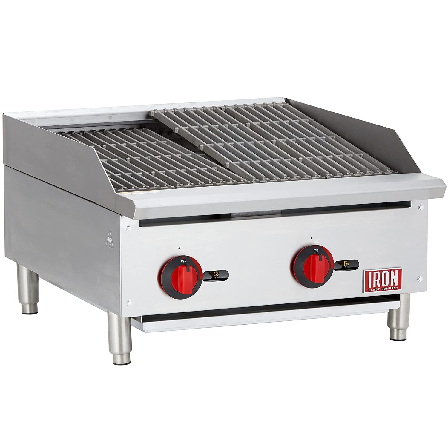 Iron Range IRRB-24 24" Countertop Commercial Gas Charbroiler, Two ...