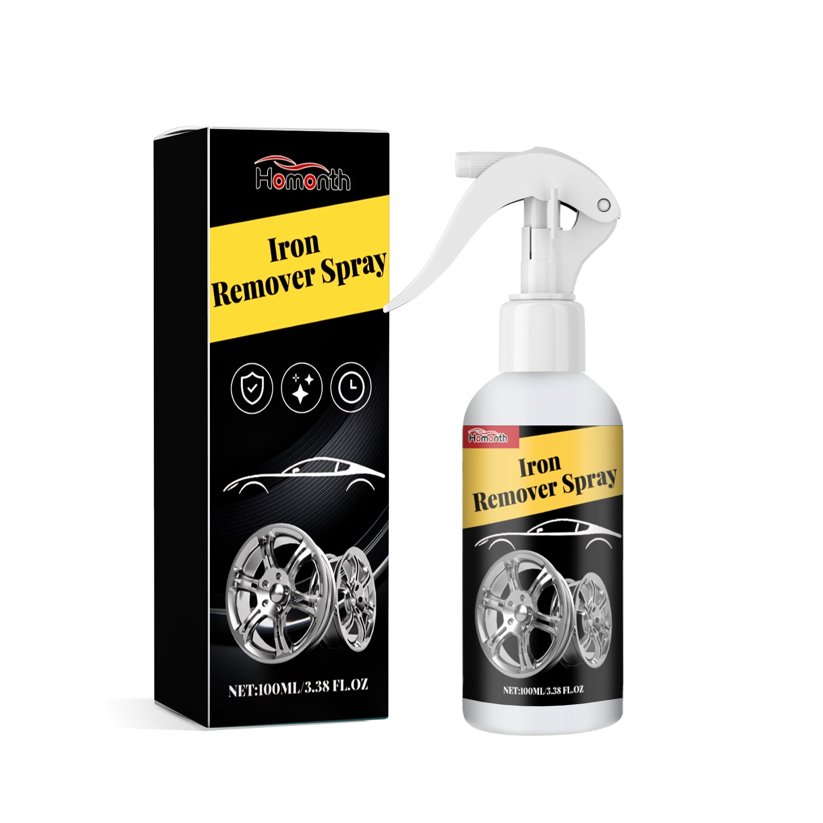 Iron Remover Wheel Cleaner Spray for Car Paint and Rims, Safe Brake ...