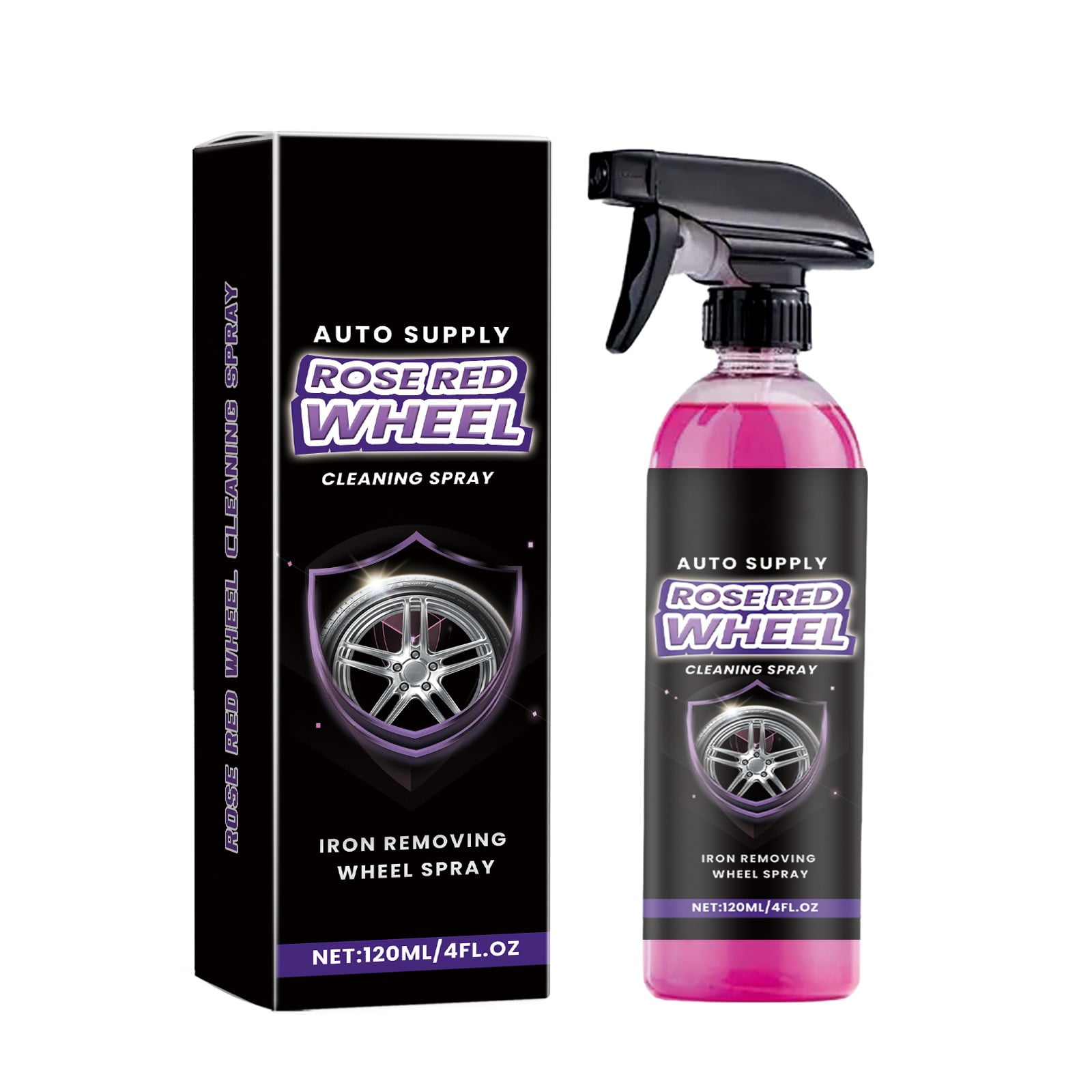Iron Removing Wheel Cleaner Spray Ultimate Brake Dust Remover, Safe for All Wheels, 120ml Bottle ...