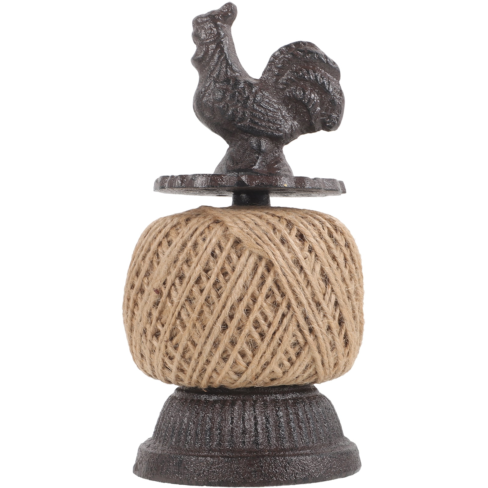 Iron Rope Spool Decorative Spool With Rope Tabletop Rooster Statue Home ...