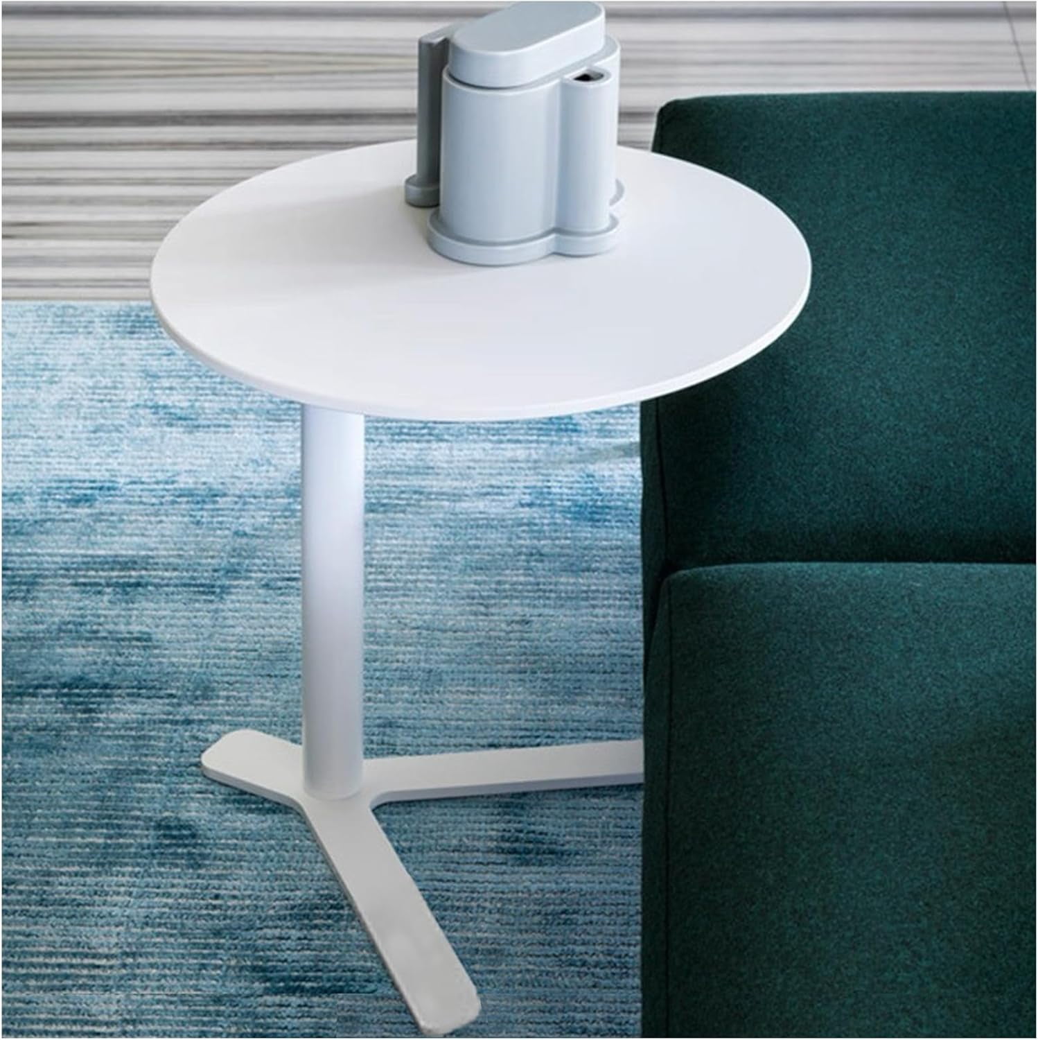 Iron Round Side Table, Small C-Shaped Metal End Table, C Table Slide ...