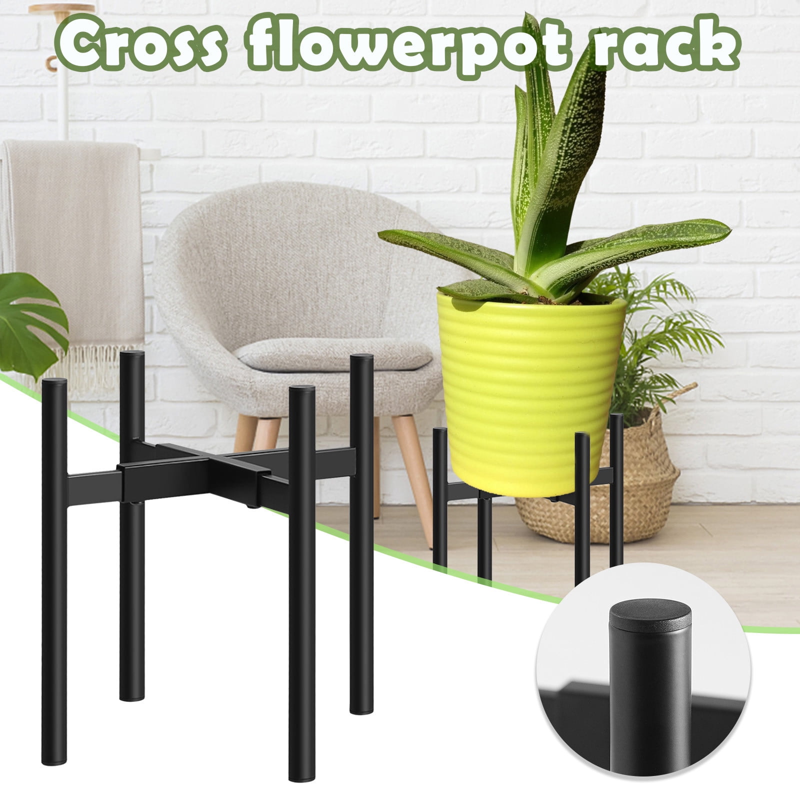 Iron Round Tube Flowerpot Stand, Wall Mount Planter Holder, Stable Base ...